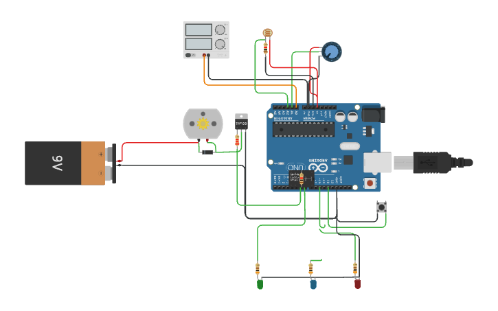 Circuit design FCU Simulation | Tinkercad