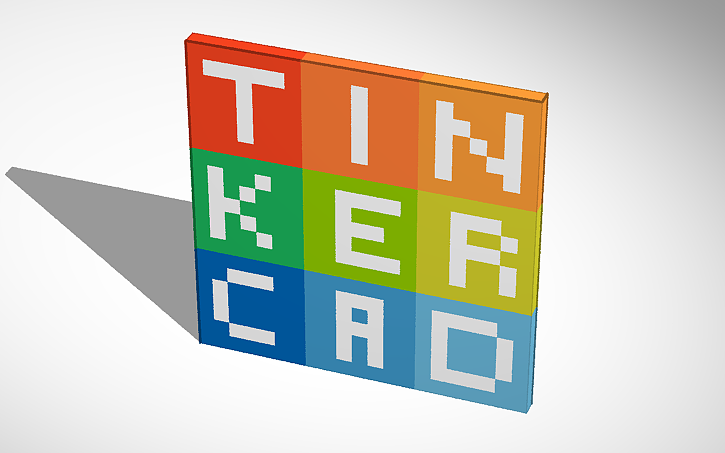 3D design TinkerCAD Logo Pixel Art - Tinkercad