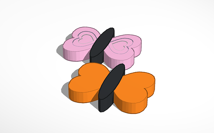 3D design Butterflies - Tinkercad