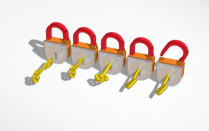 3D design Warded Padlock - Tinkercad
