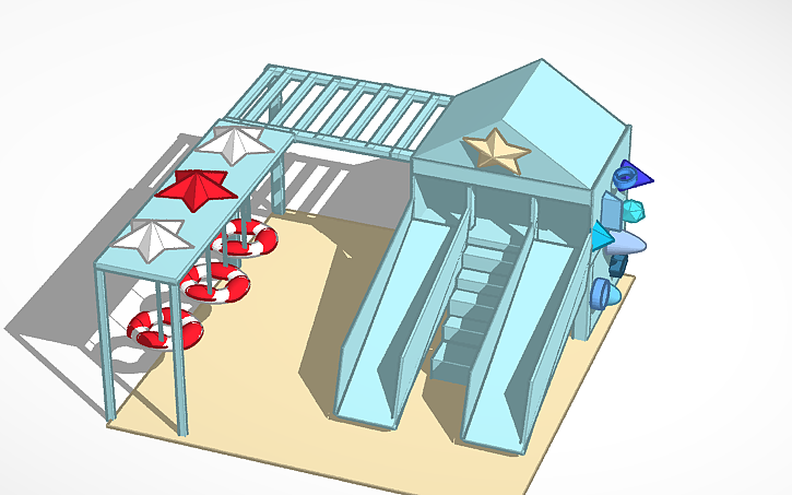 3D design Beach Themed Playground | Tinkercad