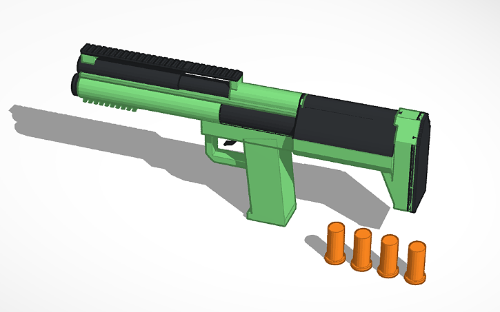 3D design Ksg-12 with shells - Tinkercad