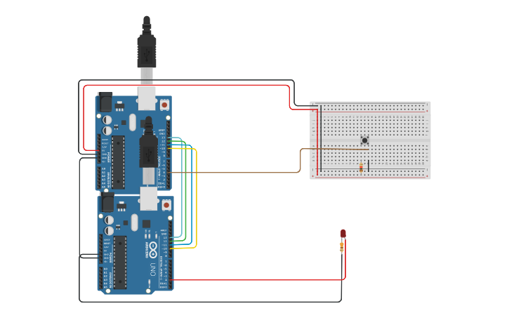 Circuit Design Spi Communicatiuon Protocol Tinkercad