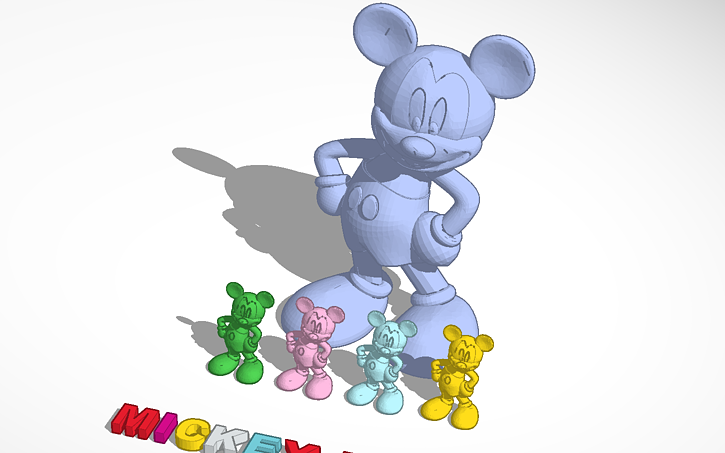3D design mickey mouse - Tinkercad