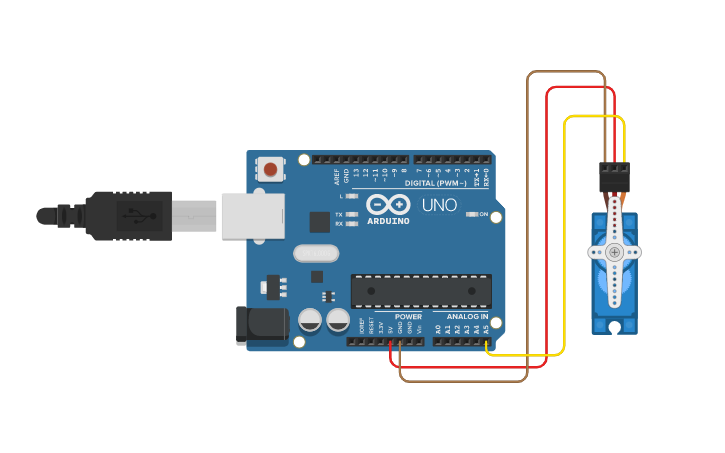 Circuit design Motor Servo 2 - Tinkercad Circuit design Motor Servo 2 - Tinkercad