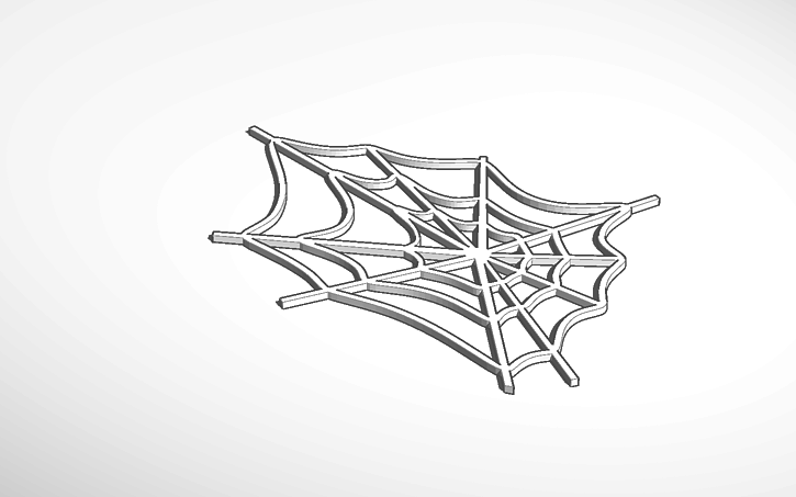 3D design spiderweb - Tinkercad
