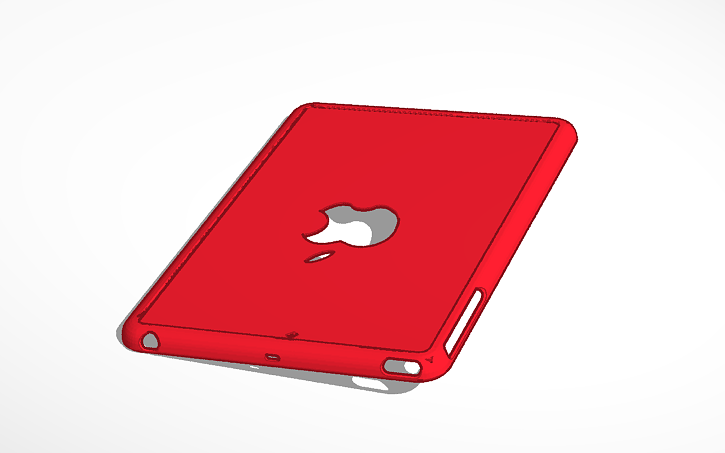 3D design Red Ipad case | Tinkercad