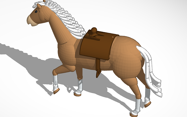 3D design Horse with saddle - Tinkercad