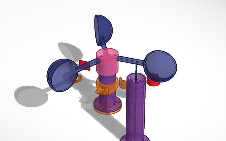 3D design Diseño 1 Anemómetro - Tinkercad