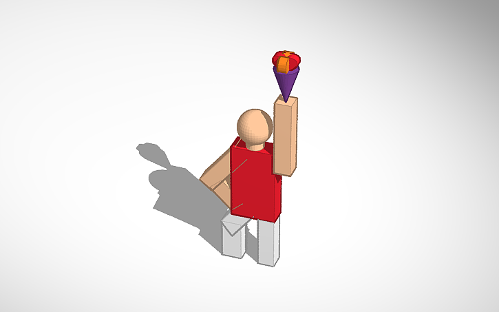 3D design Olympics Torch Bearer - Tinkercad