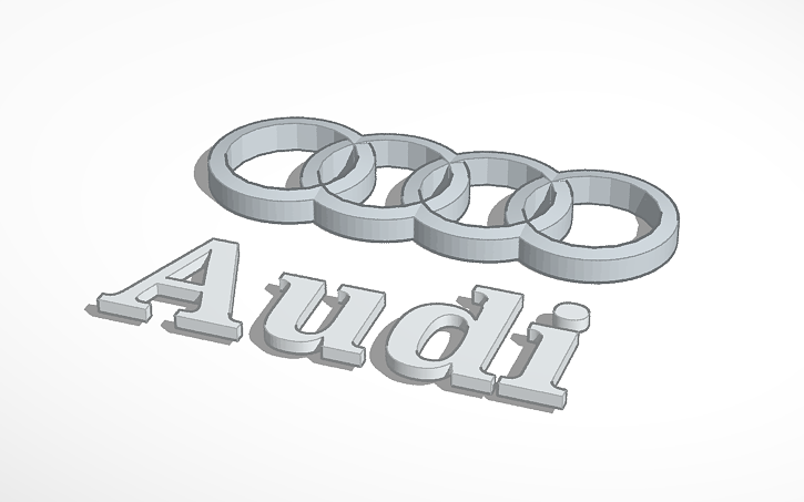 3D design Audi logo - Tinkercad