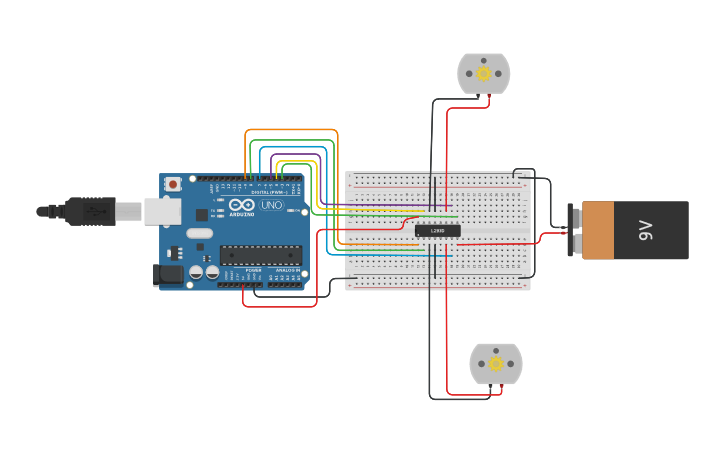 Circuit design Controlling a DC Motor | Tinkercad