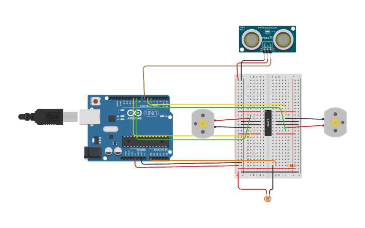 Circuit design Sumo Sumo Bot - Tinkercad