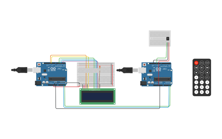 Circuit design Comunicación de arduinos usando I2C y control remoto ...