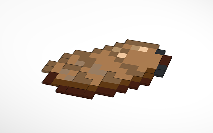 3D design minecraft steak - Tinkercad