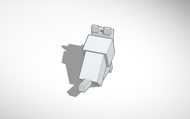 3D design minecraft wolf [sitting] | Tinkercad