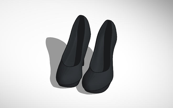 3D design simple heel shoe design - Tinkercad