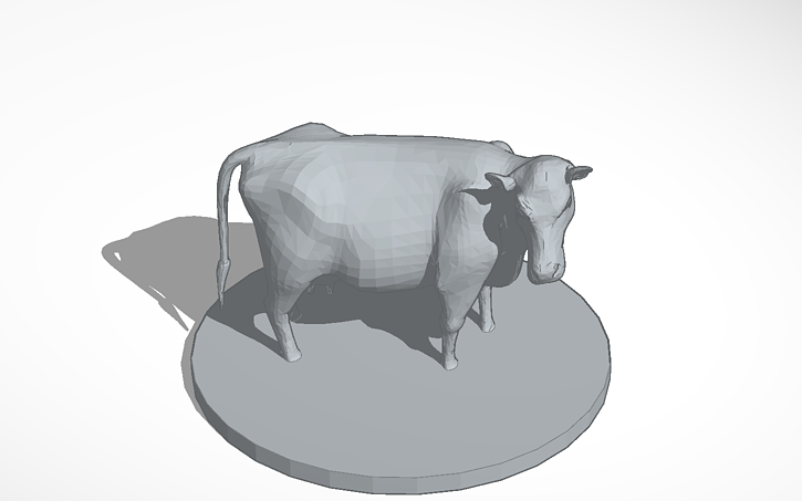 3D design Cow 1 - Tinkercad