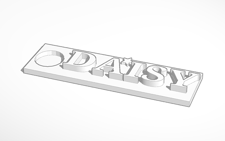 3D design daisy’s keyring - Tinkercad