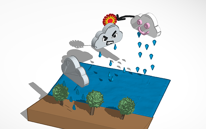 3D design water cycle | Tinkercad