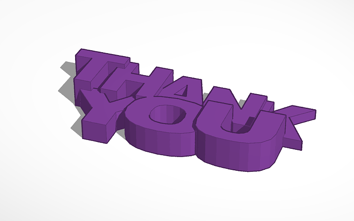 3D design Thank You - Tinkercad