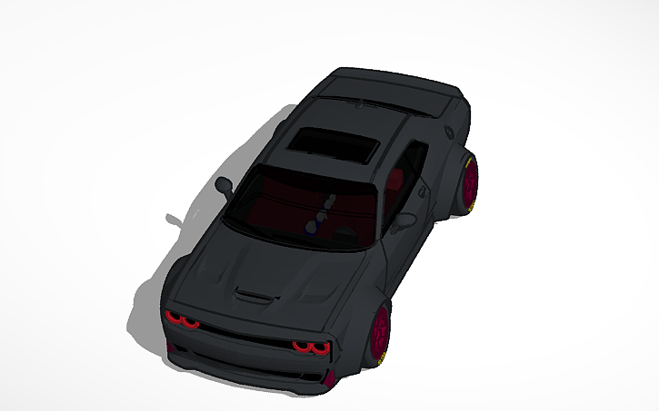 3D design Dodge Challeger SRT Hellcat Widebody With An Actual Interior ...