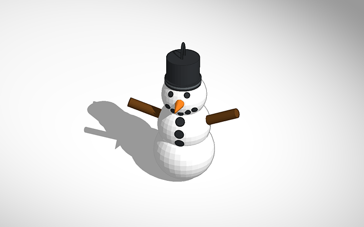 3D design Snowman - Tinkercad