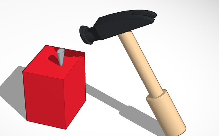 3D design çekiç | Tinkercad