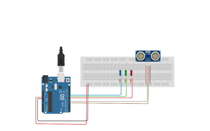 Circuit design Sensor de proximidad | Tinkercad