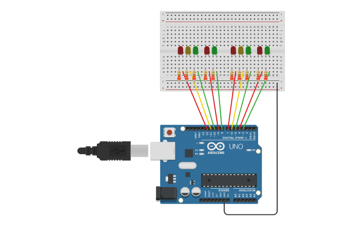 Circuit design Actividad 3 - ARDUINO - Tinkercad