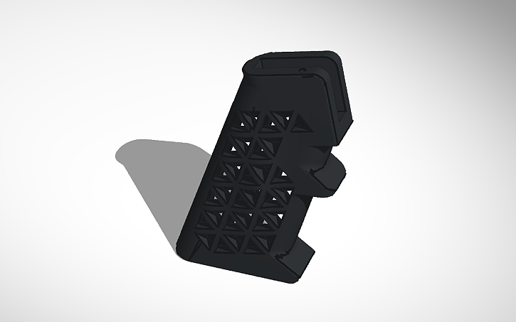 3D design Triangle Skeletonized Ar-15 Pistol Grip - Tinkercad