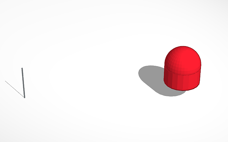 3D design RED LED - Tinkercad