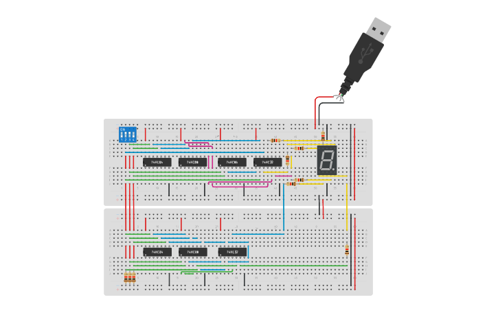 Circuit design BCD - Tinkercad