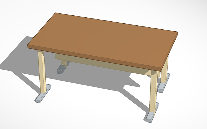 3d Design Computer Desk Tinkercad
