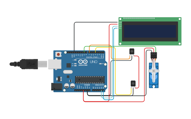 Circuit Design Automated Parking System Tinkercad