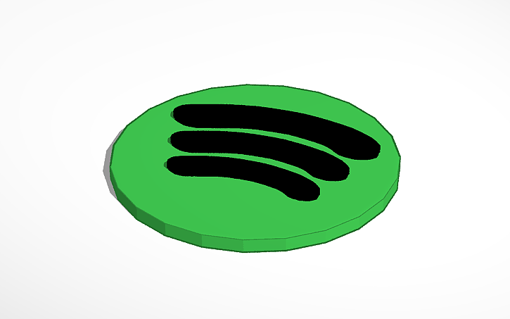 3D design spotify logo - Tinkercad