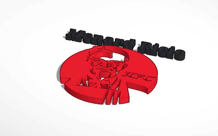 3D design KFC logo - Tinkercad