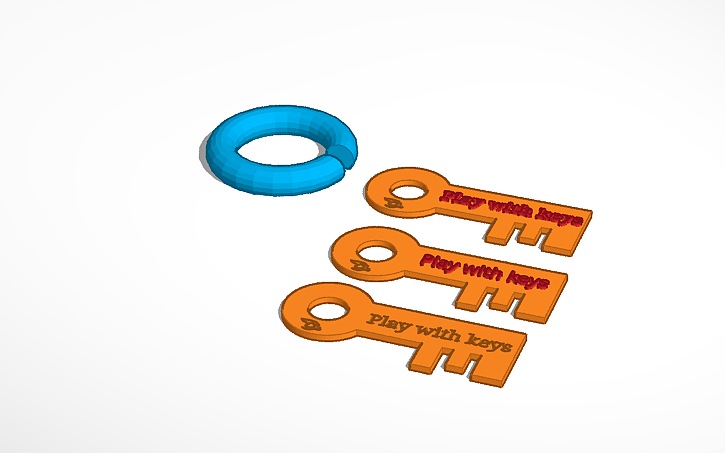 3D design Keys with ring | Tinkercad