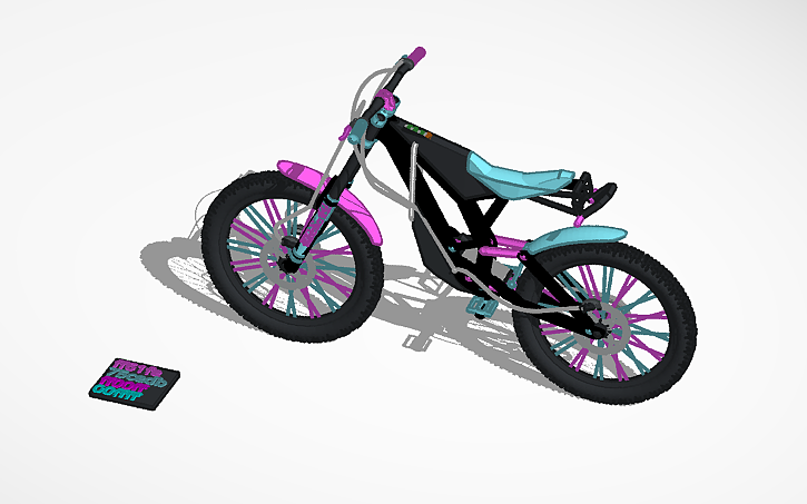 3D design electric downhill race bike - Tinkercad
