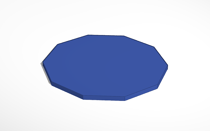 3D design Miniature base - Tinkercad