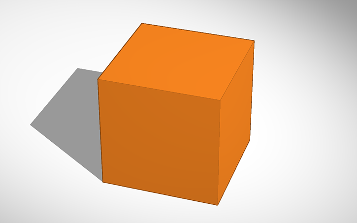 3D design 10 cm cube - Tinkercad