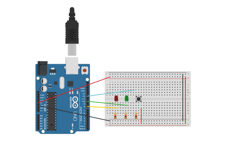 Circuit design Comando If arduino ECA 9-E | Tinkercad
