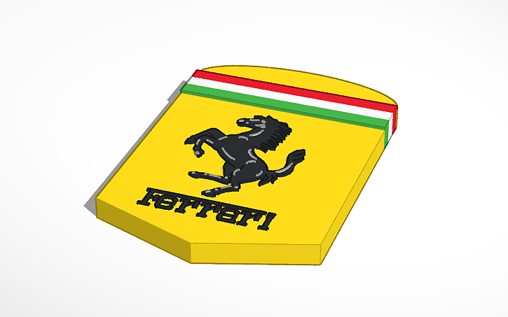 3D design Ferrari logo - Tinkercad