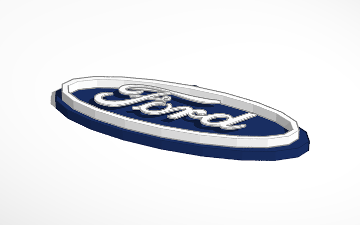 3D design ford logo voor esdal - Tinkercad
