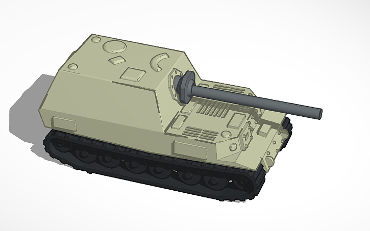 3D design Panzer "Ferdinand" oder "Elefant" - Tinkercad