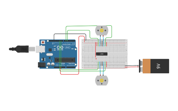 Circuit design Arduino With Motor Driver - Tinkercad