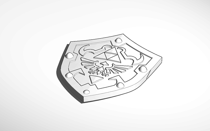 3D design hylian shield - Tinkercad