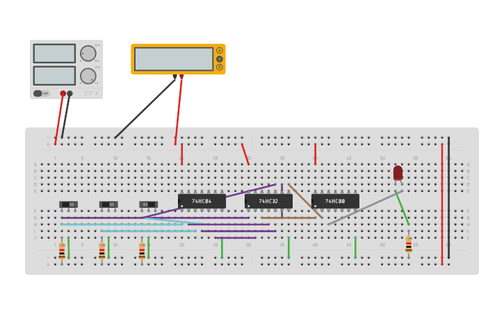 Circuit design POS BOOLEAN EXPRESSION IMPLEMENTATION - Tinkercad