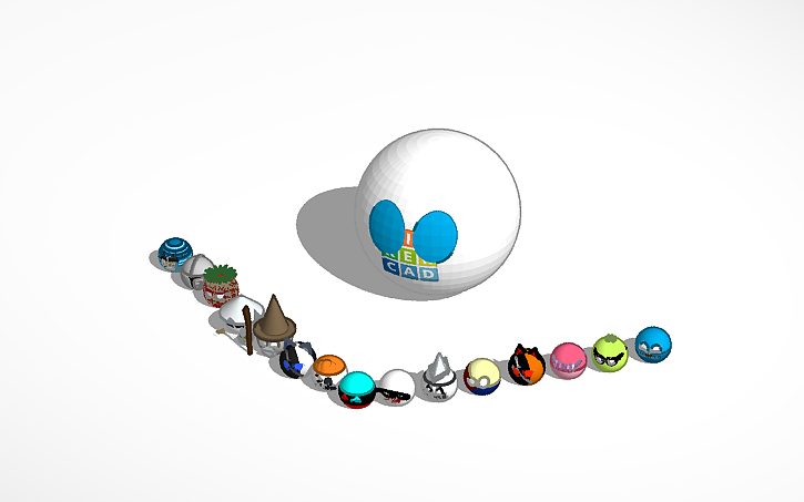 3D design Tinkerers as Countryballs - Tinkercad
