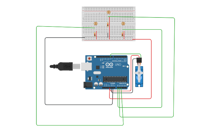 Circuit design Sun track - Tinkercad